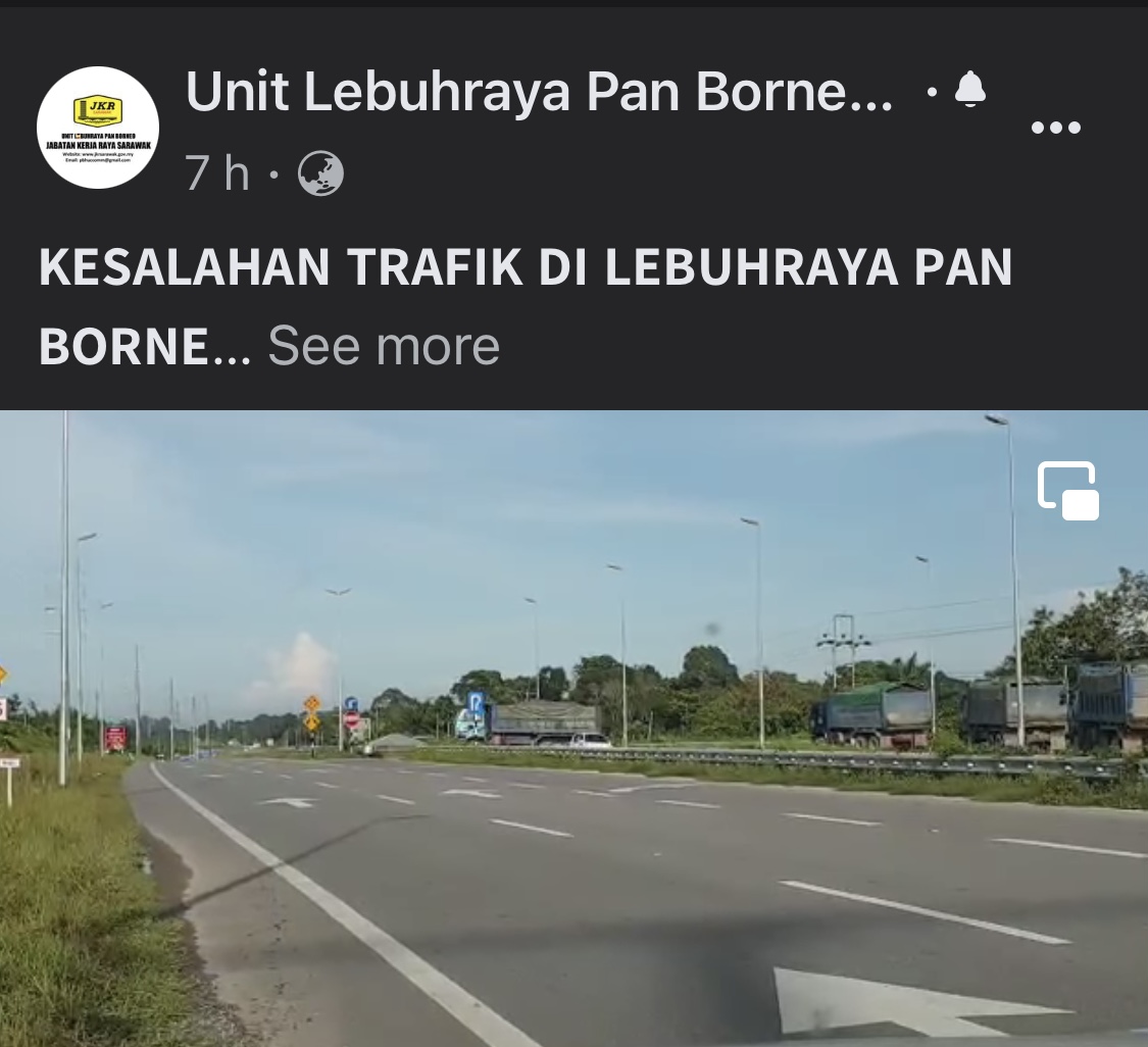 Deretan lori dipandu melawan arus di Pan Borneo - UTUSAN SARAWAK